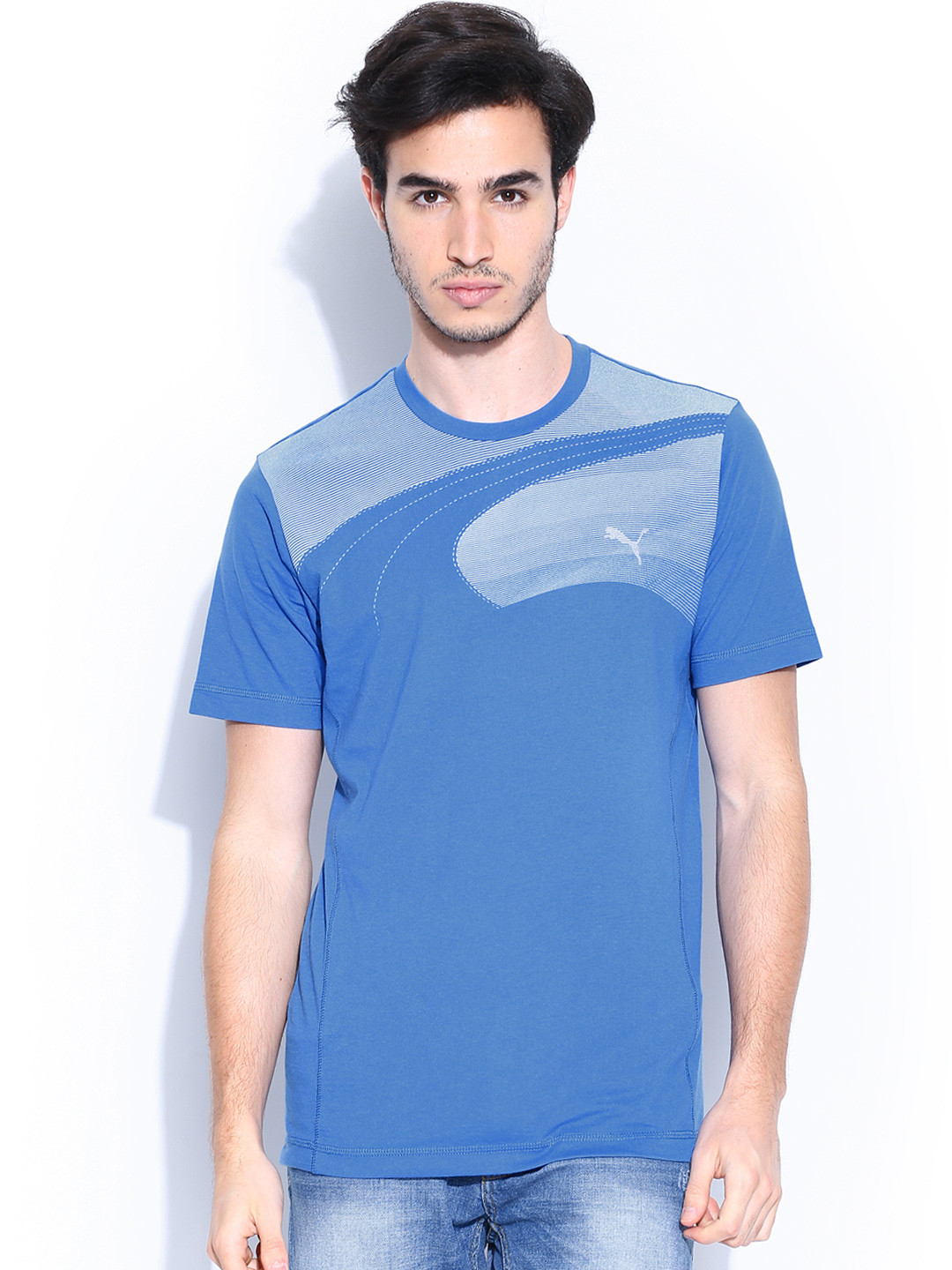 Buy PUMA Men Blue Printed T Shirt - Tshirts for Men 716548 | Myntra