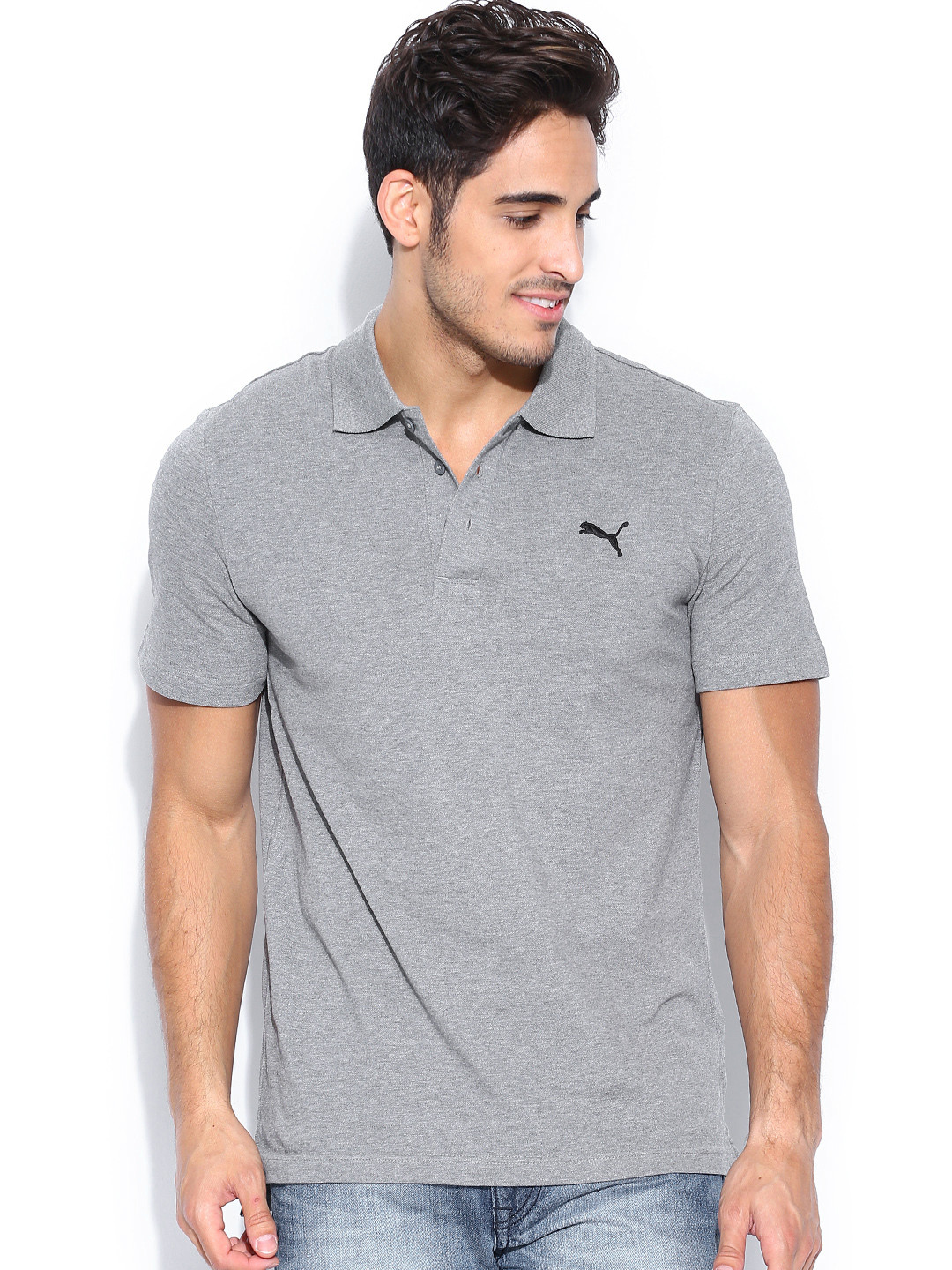 Buy PUMA Men Grey Polo T Shirt - Tshirts for Men 716559 | Myntra