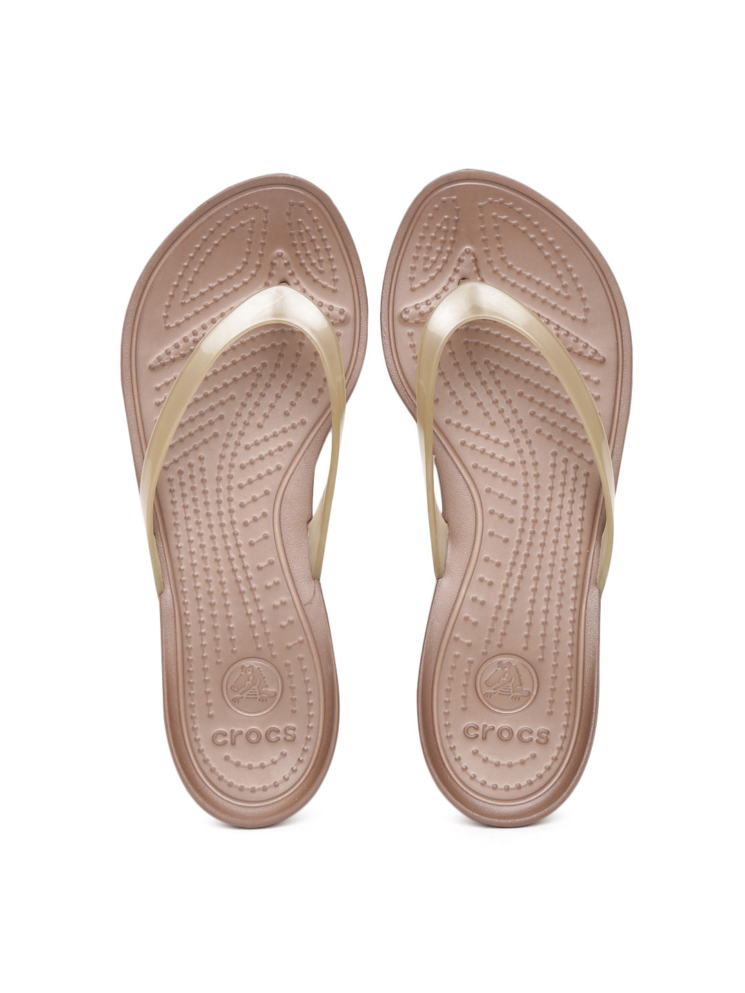 Buy Crocs Women Brown Flip Flops - Flip Flops for Women 718175 | Myntra