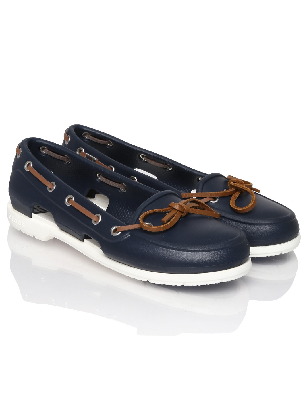 Buy Crocs Beach Line Women Navy Boat Shoes - Casual Shoes for Women ...