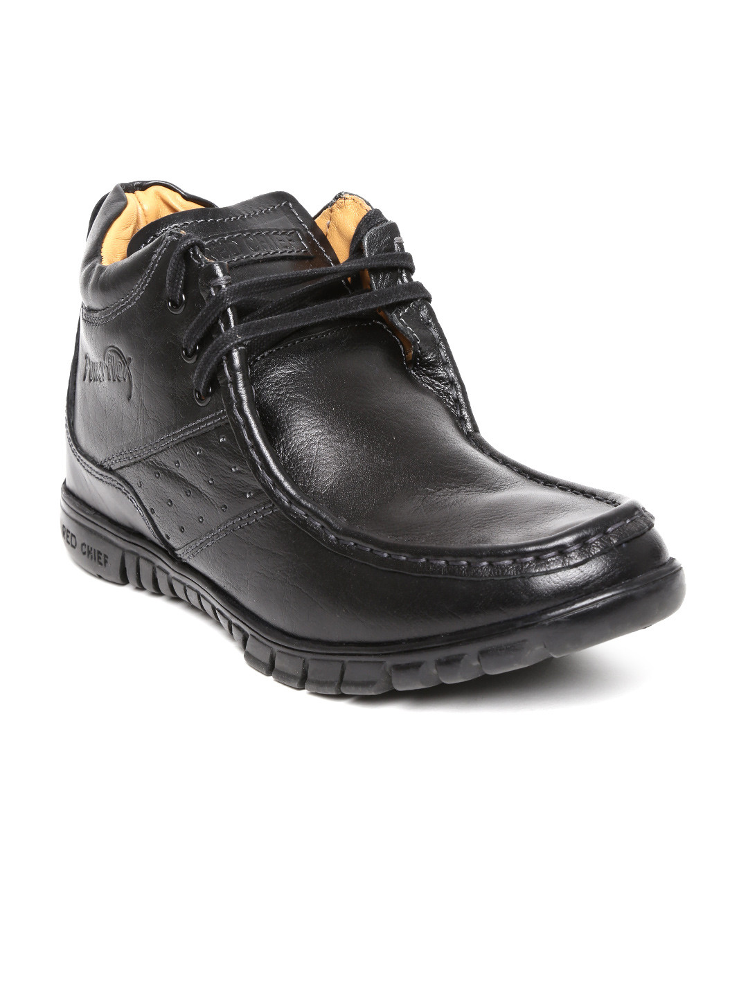 Buy Red Chief Men Black Leather Casual Shoes - Casual Shoes for Men ...