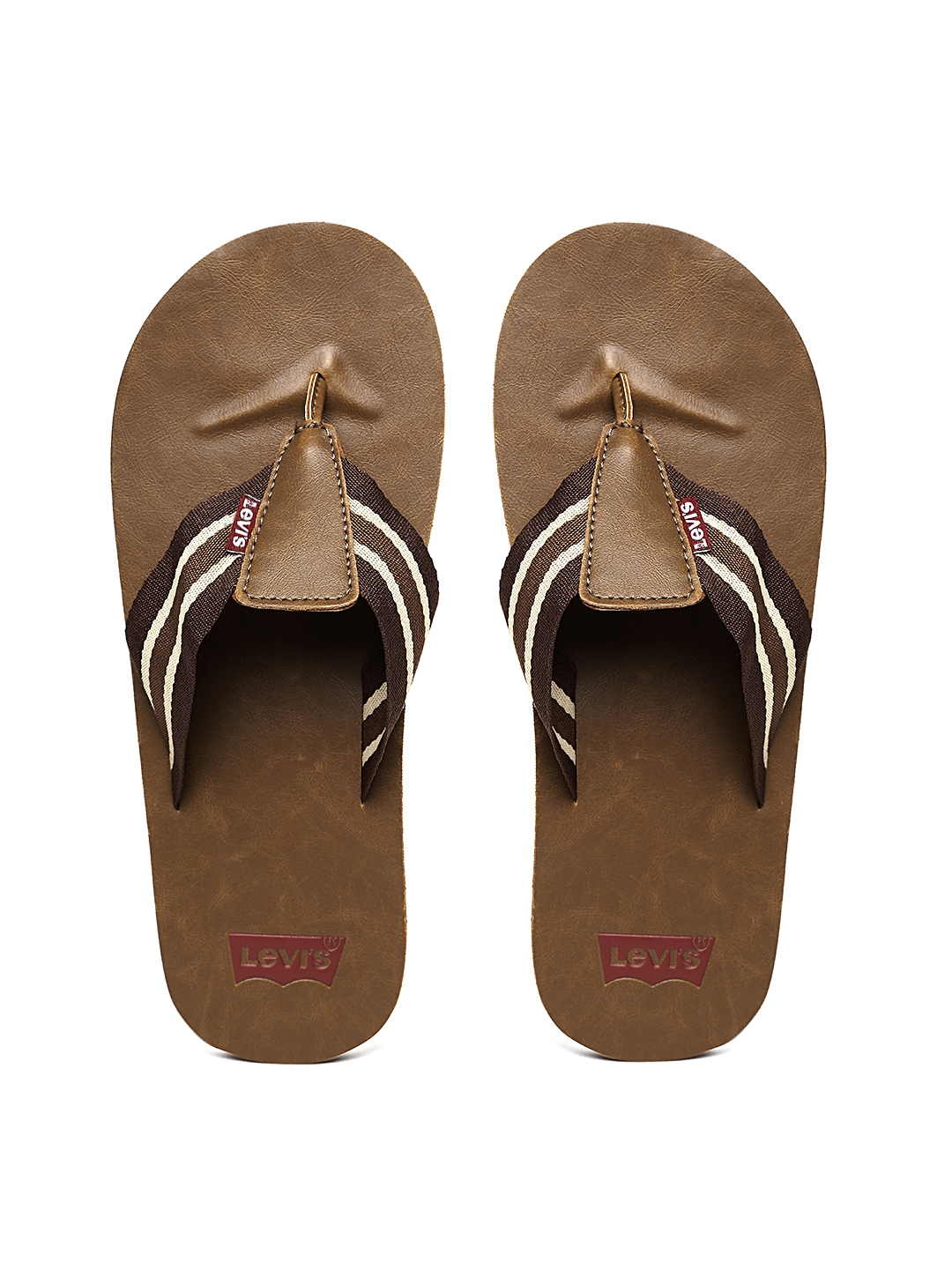 Buy Levis Men Brown Striped Flip Flops Flip Flops For Men 724327 Myntra