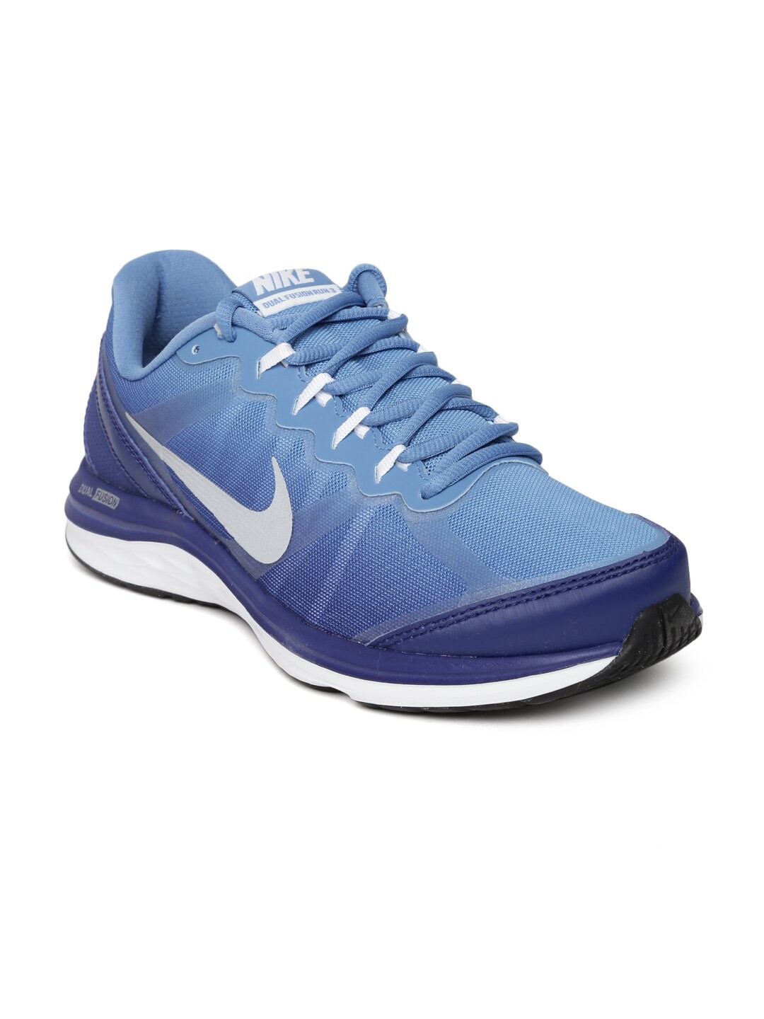 Buy Nike Men Blue Dual Fusion 3 Msl Prm Running Shoes - Sports Shoes ...