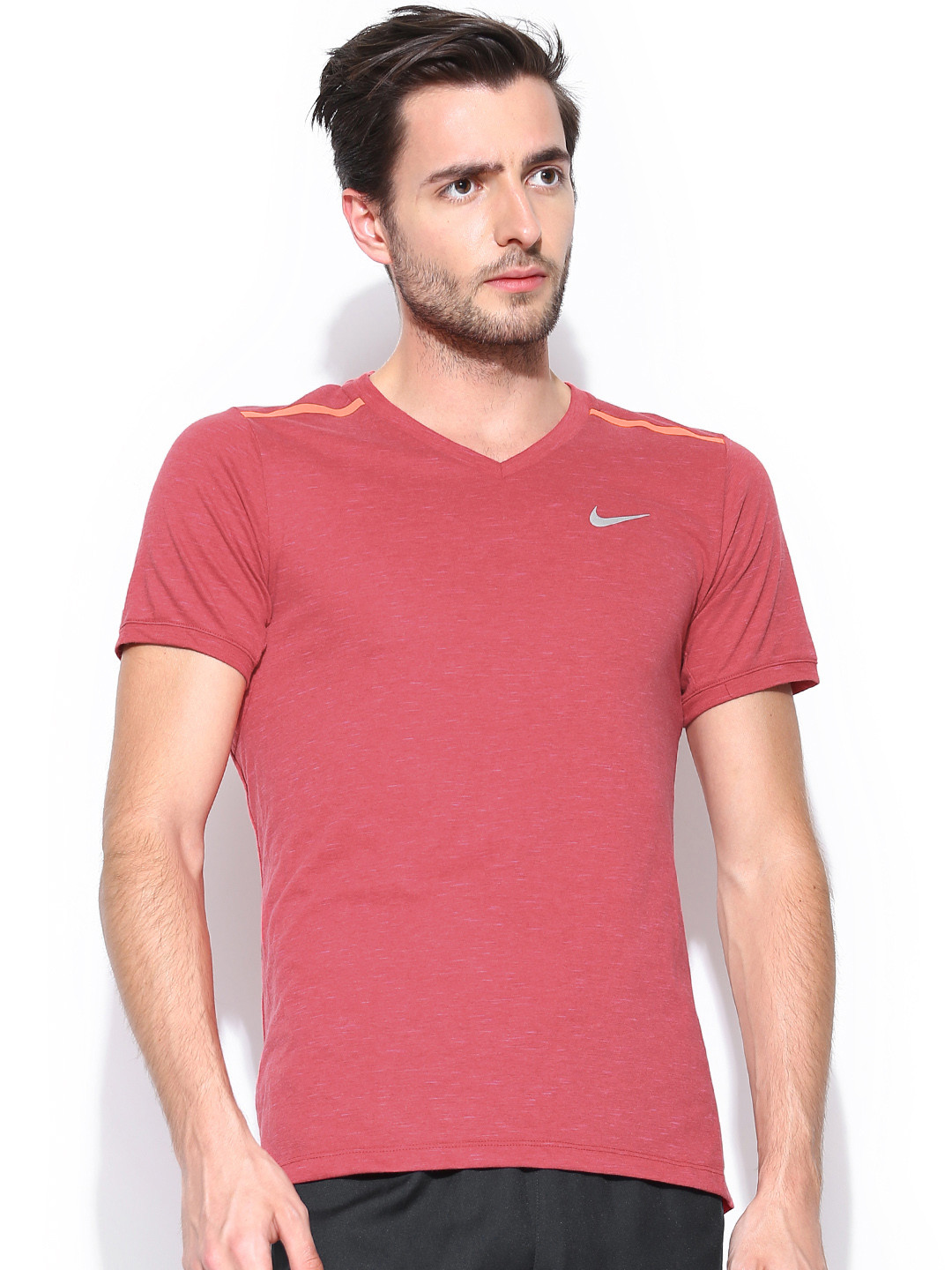 Buy Nike Men Red Dri FIT Neon Slub TAILWIN Running T Shirt - Tshirts ... Buy Nike Men Red Dri FIT Neon Slub TAILWIN Running T Shirt - Tshirts ...