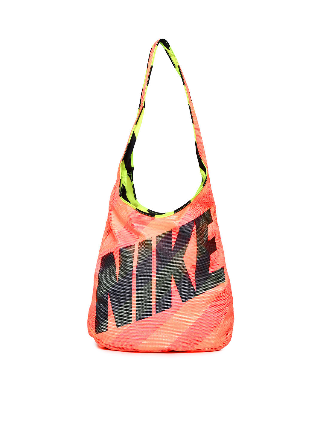 Buy Nike Women Neon Pink & Lime Green Printed Reversible Tote Bag ...