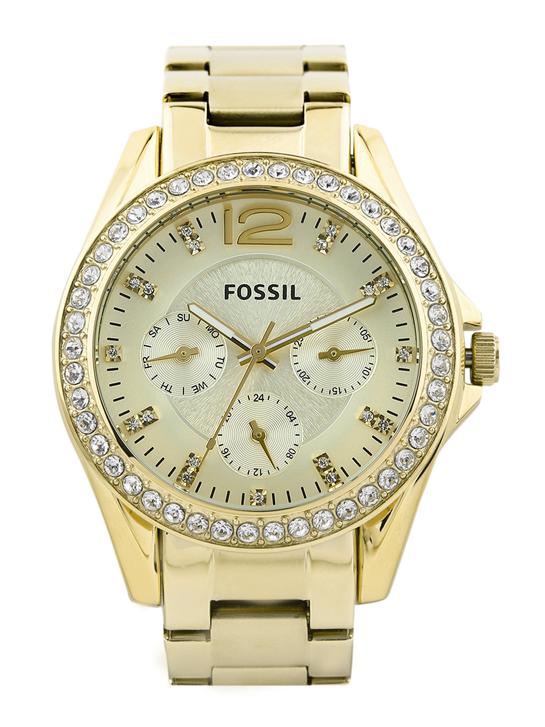Buy Fossil RILEY Women Cream Analogue Watch ES3203 - Watches for Women ...