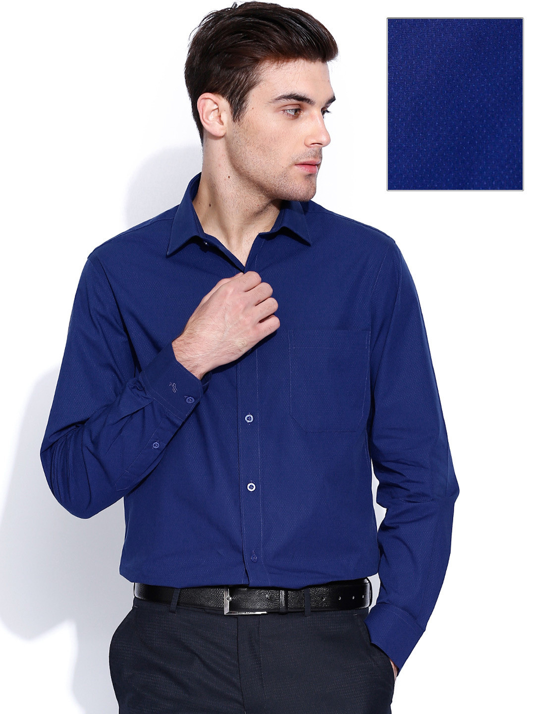 Buy John Players Blue Slim Semiformal Shirt - Shirts for Men 798937 ...