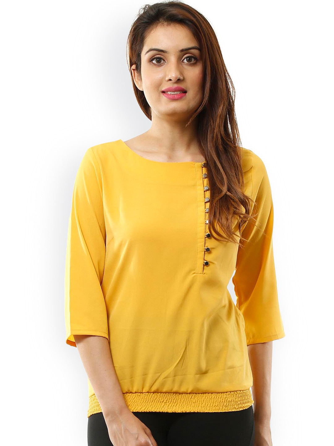 Buy LYNDA Yellow Top - Tops for Women 816942 | Myntra