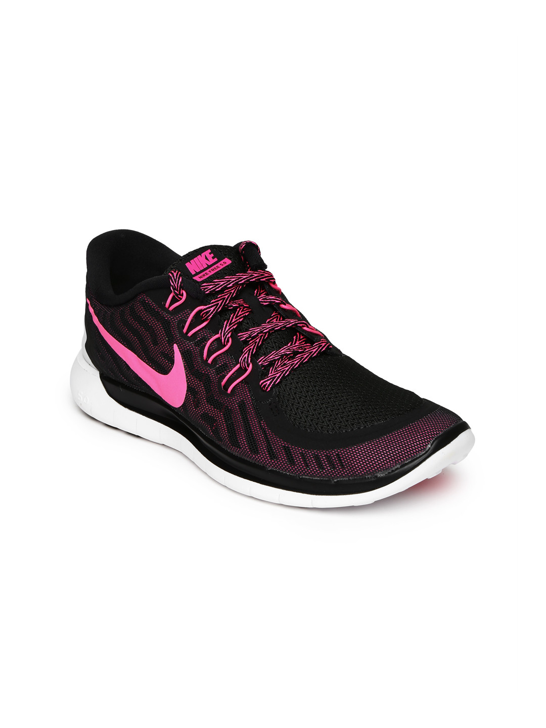 Buy Nike Women Black & Pink Free 5.0 Running Shoes - Sports Shoes for ...