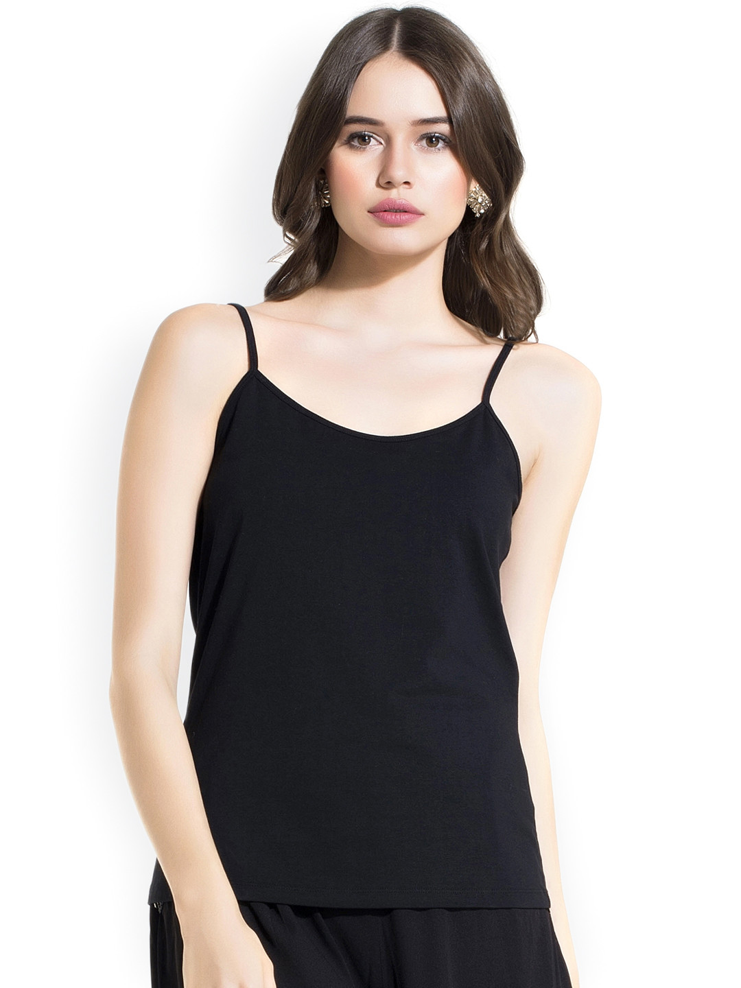 Buy Kazo Black Spaghetti Top - Tops for Women 860990 | Myntra