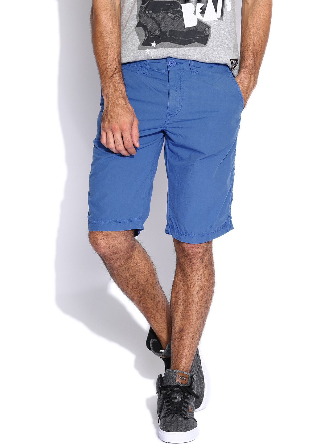 Buy Breakbounce Blue Polite Hug Fit Shorts - Shorts for Men 881302 | Myntra