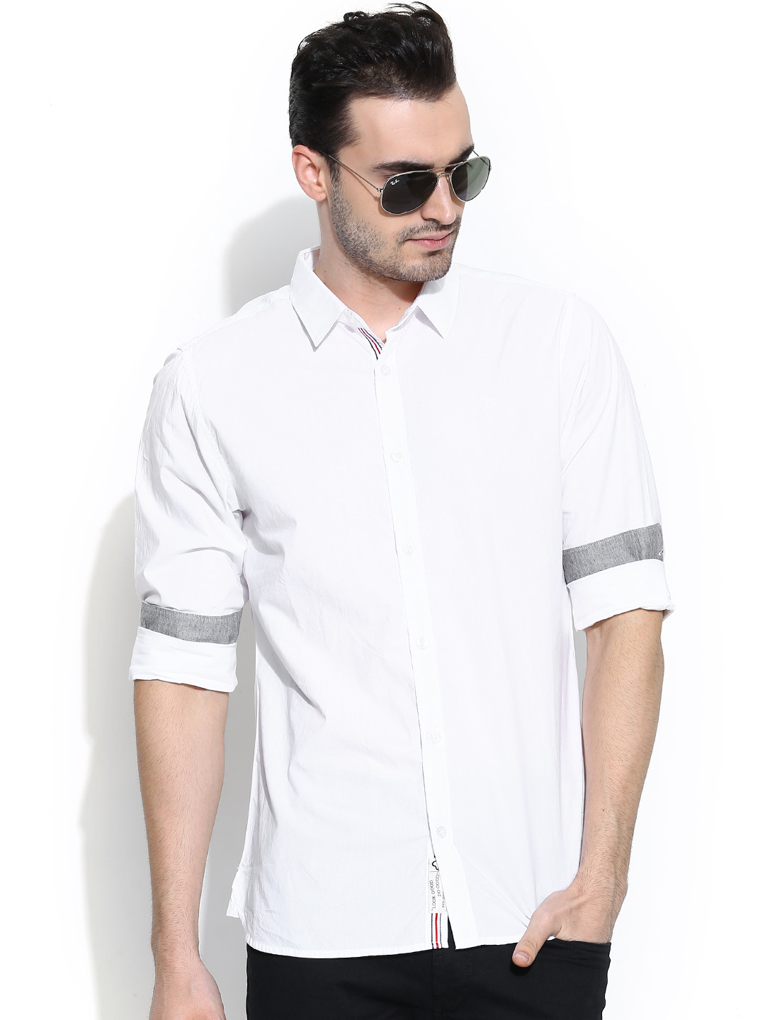 Buy Being Human Clothing White Slim Casual Shirt - Shirts for Men ...