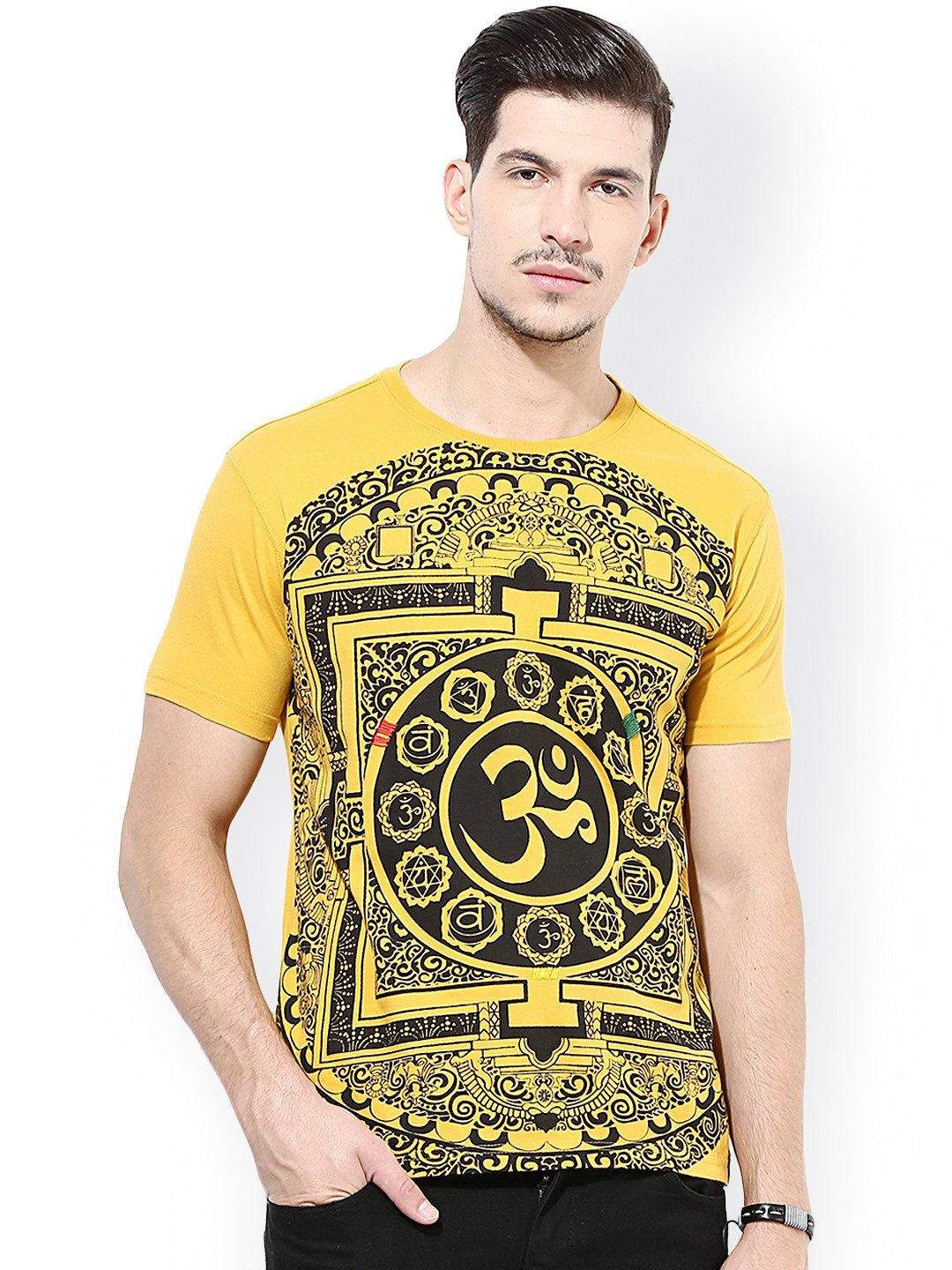 Buy PUNK Yellow Printed T Shirt - Tshirts for Men 923271 | Myntra