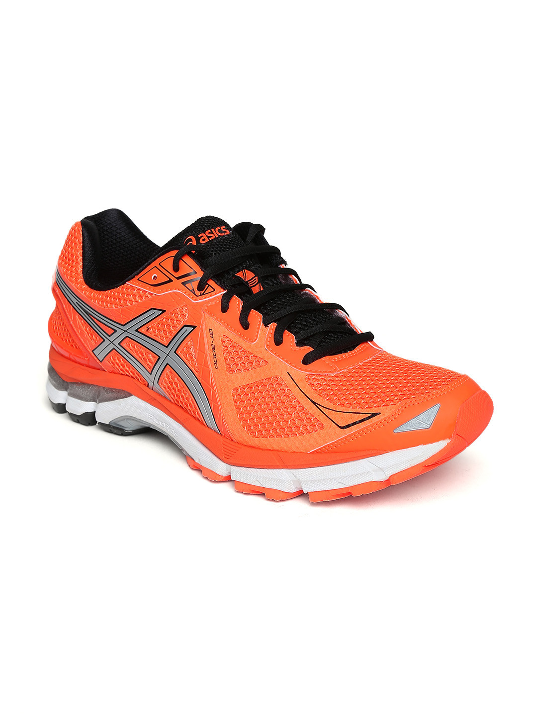 Buy ASICS Men Fluorescent Orange GT 2000 3 Sports Shoes - Sports Shoes ...