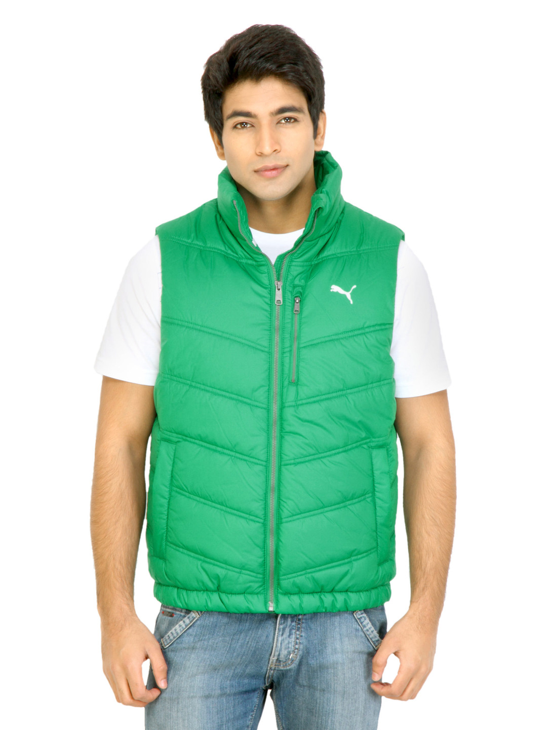 Buy Puma Men Rime Down Vest Green Jackets - Jackets for Men 15465 | Myntra
