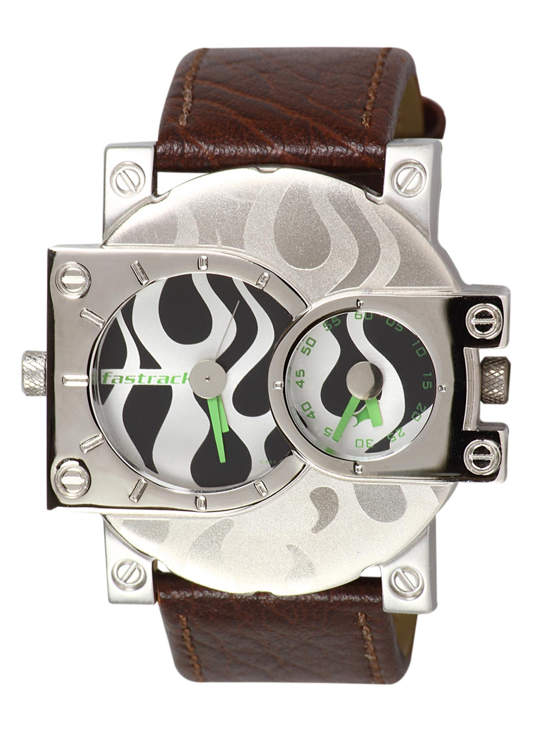 Buy Fastrack Men Bikers Analog Steel Brown Watch - Watches for Men 8096 ...