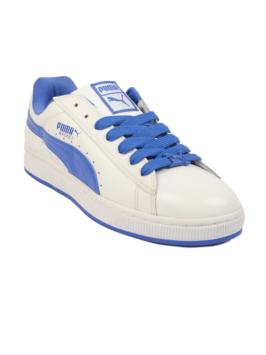 Buy Puma Men's Basket Biz White & Blue Shoe - Sports Shoes for Men 2963 ...