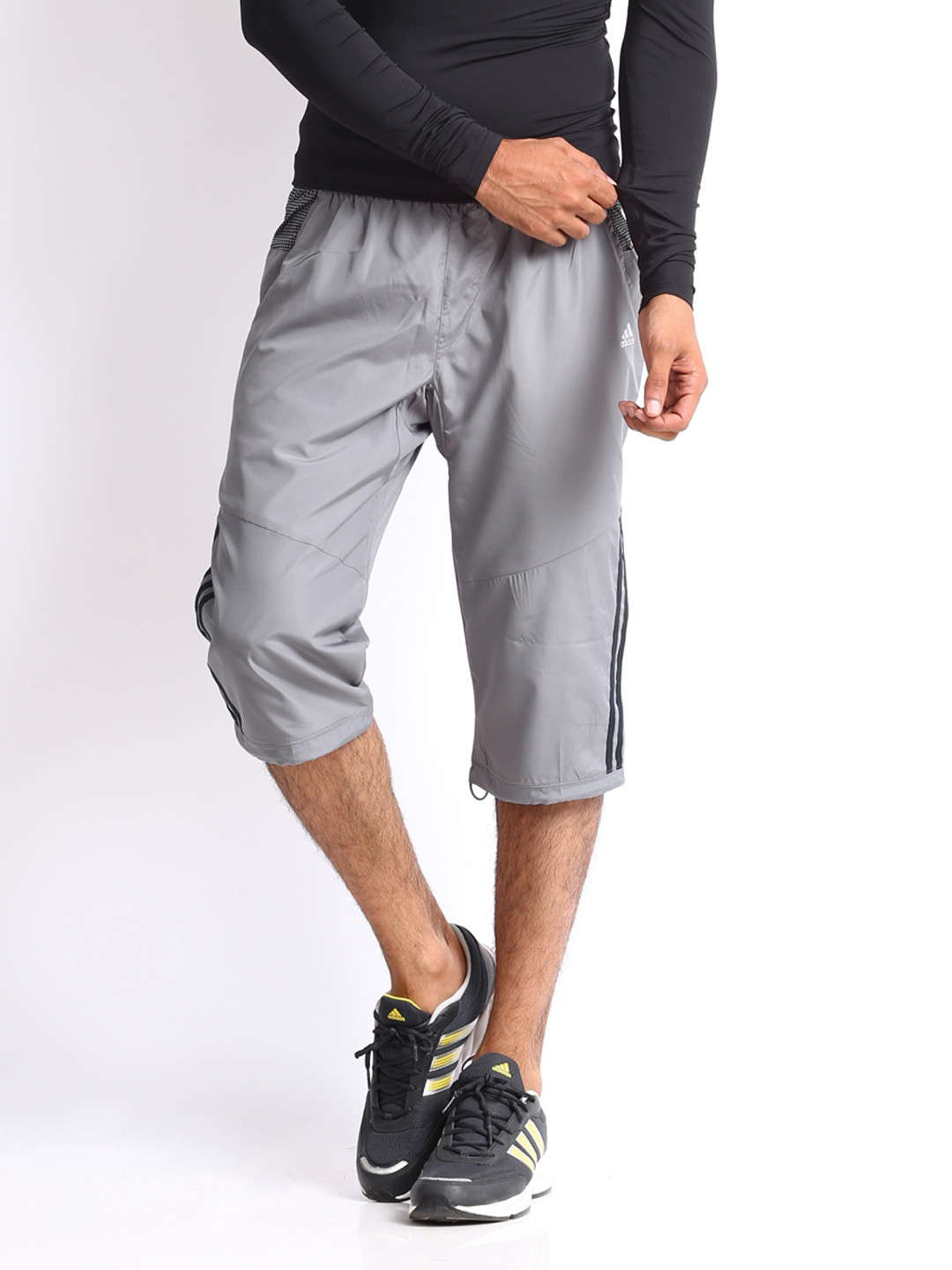 Buy ADIDAS Men Grey 3/4 Length Track Pants - Shorts for Men 252823 | Myntra