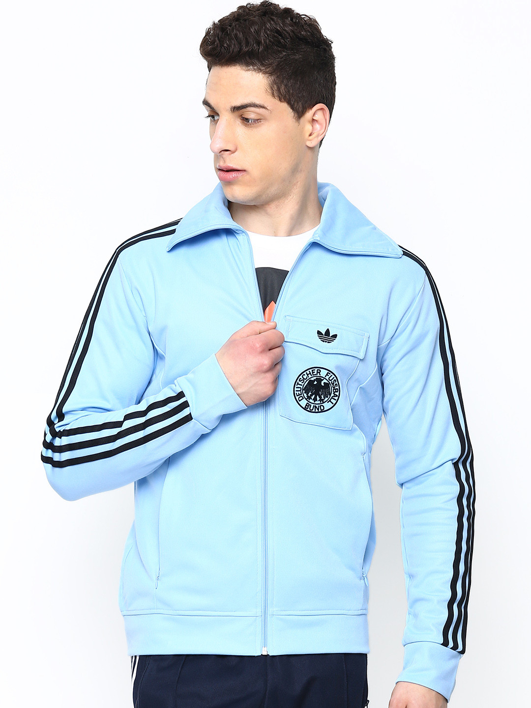 Buy ADIDAS Originals Men Blue Germany TT Jacket - Jackets for Men ...