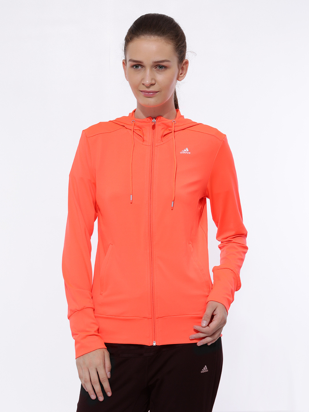 Buy ADIDAS Women Neon Orange CT Core HD TKTB Training Hooded Jacket ...