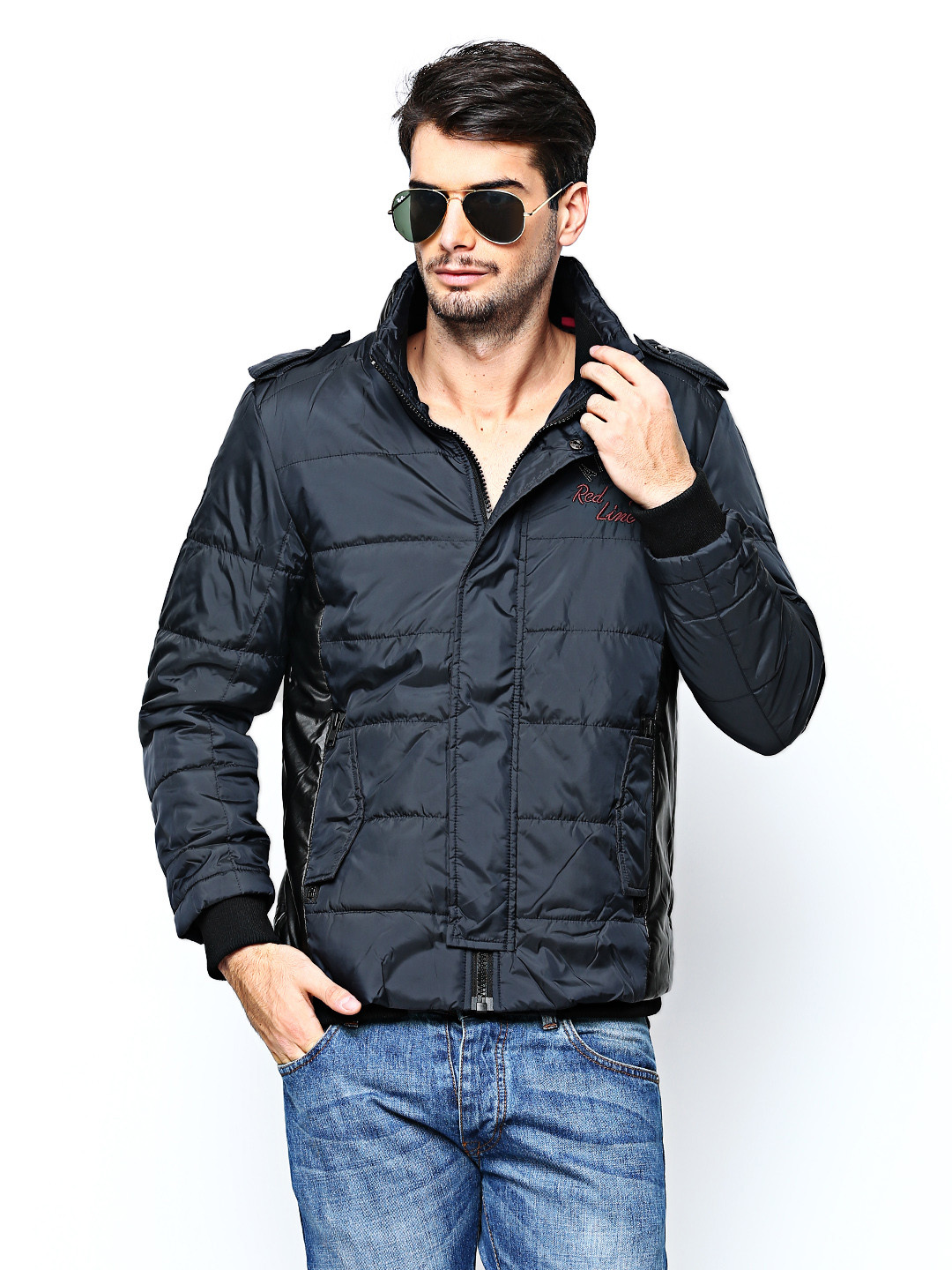 Buy Arrow Sport Men Navy Padded Jacket - Jackets for Men 444384 | Myntra