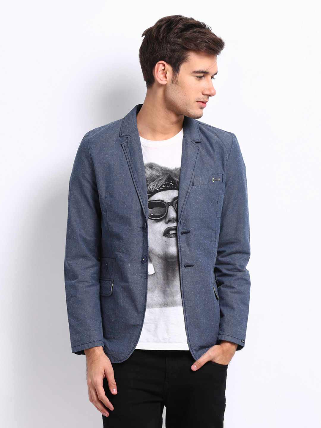 Buy Being Human Clothing Men Blue Blazer - Blazers for Men 199254 | Myntra
