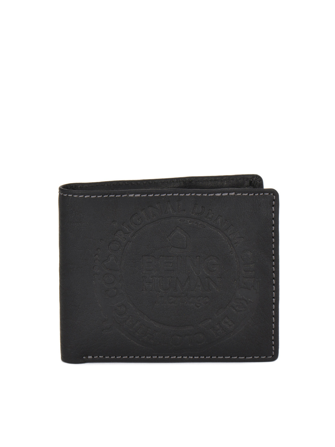 Buy Being Human Clothing Men Black Leather Wallet - Wallets for Men ...