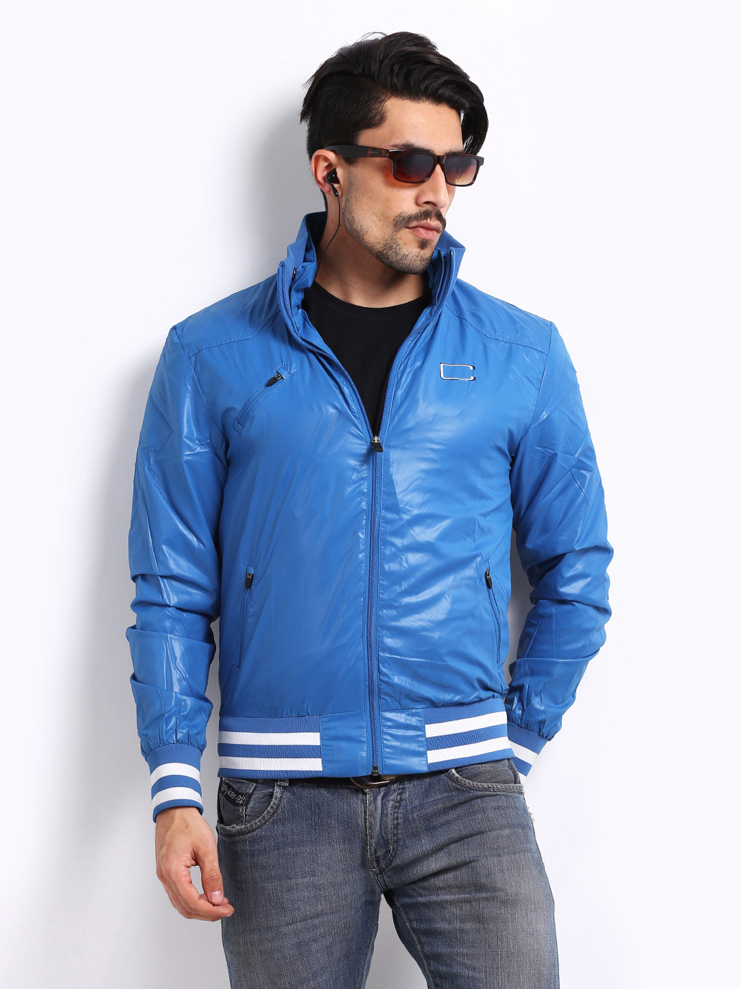 Buy C Vox Men Blue Jacket - Jackets for Men 221053 | Myntra