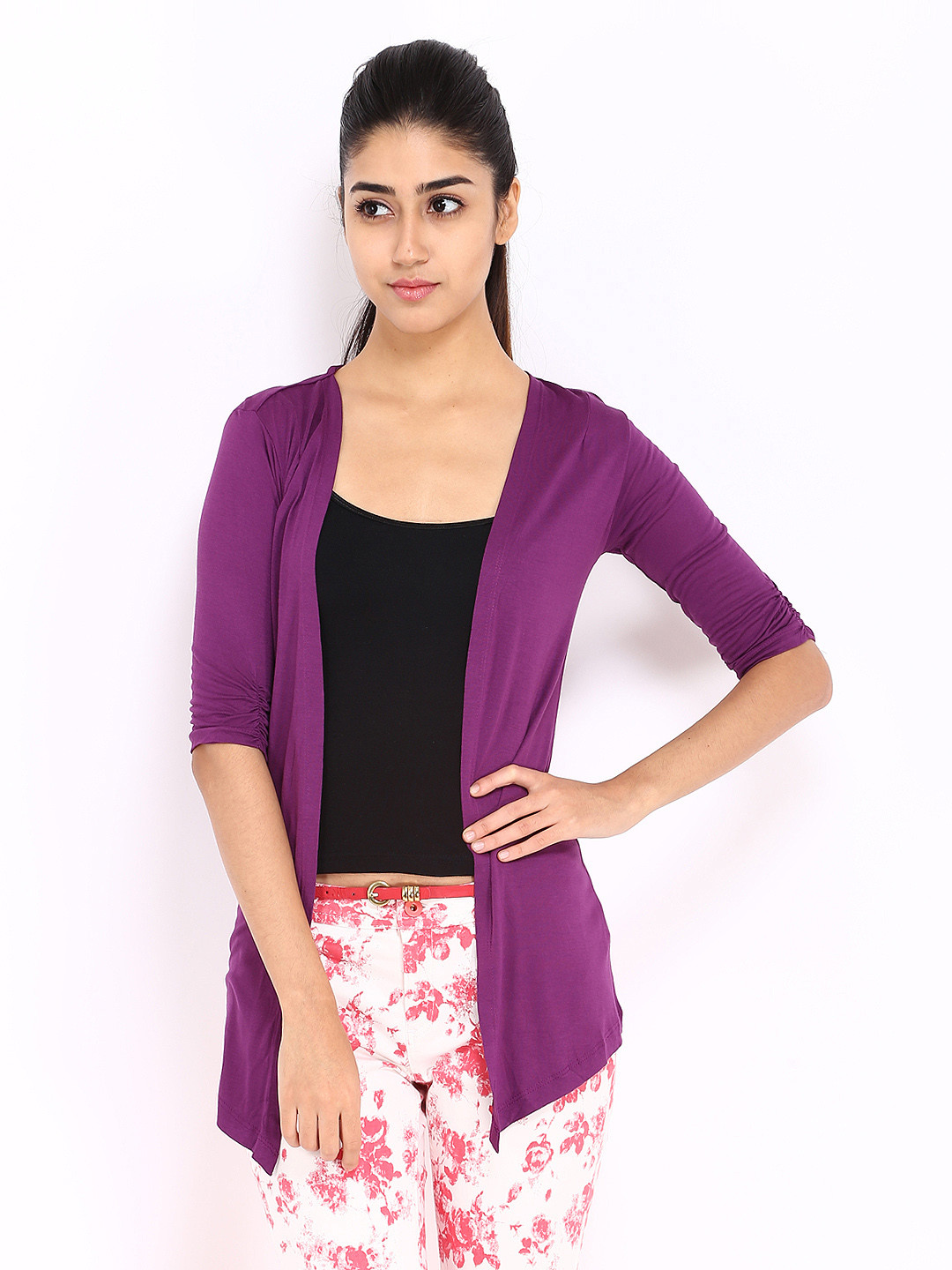 Buy Code Purple Shrug - Shrug for Women 298333 | Myntra