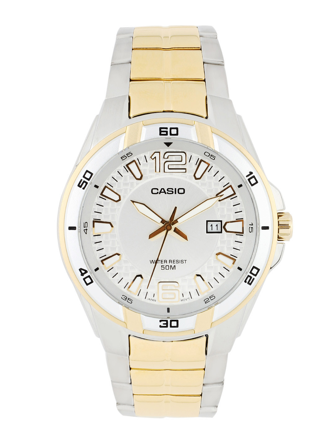 Buy CASIO ENTICER Men Silver Toned Dial Analogue Watch A519 - Watches ...