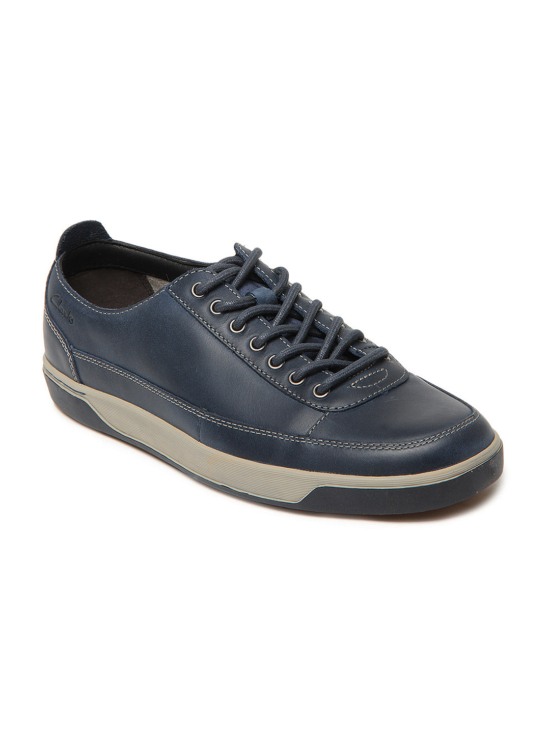 Buy Clarks Men Blue Leather Casual Shoes - Casual Shoes for Men 197930 ...