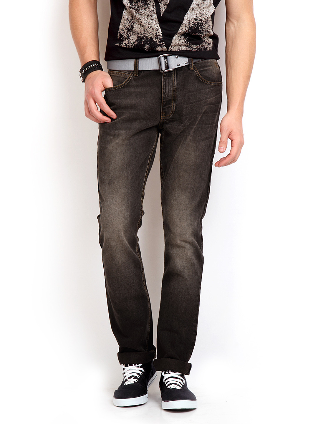 Buy Colt Men Brown Justin Slim Fit Jeans - Jeans for Men 173697 | Myntra