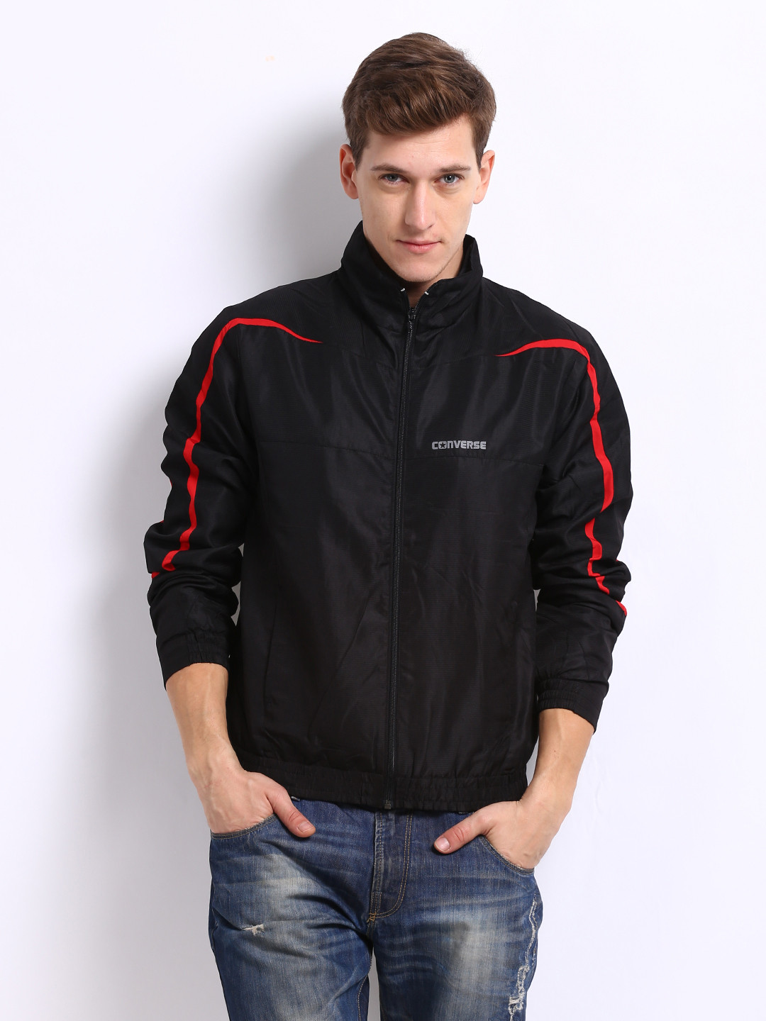Buy Converse Men Black Jacket - Jackets for Men 69851 | Myntra