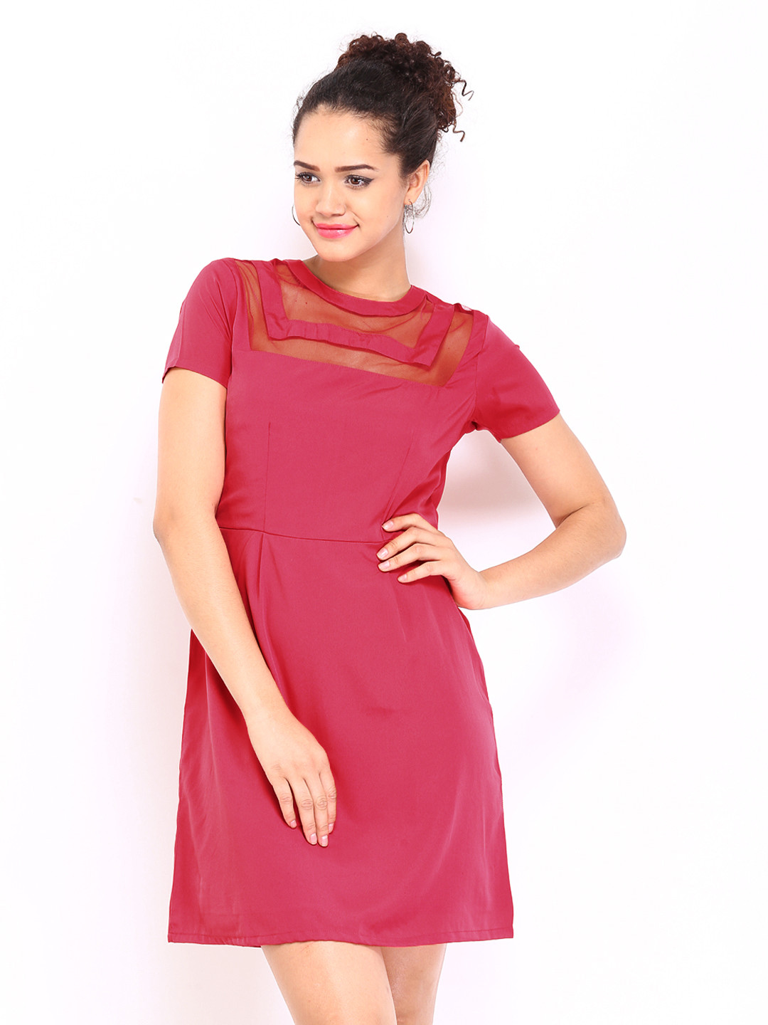 Buy DressBerry Pink Flare Berry Dress - Dresses for Women 295670 | Myntra