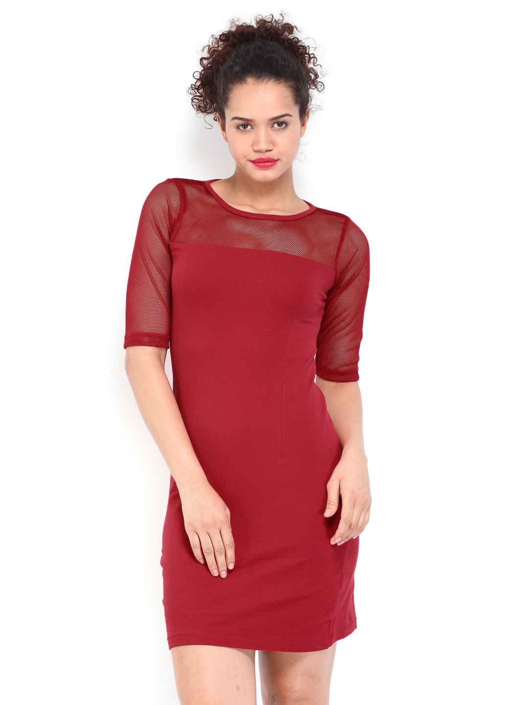 Buy DressBerry Red Sheath Dress - Dresses for Women 338548 | Myntra