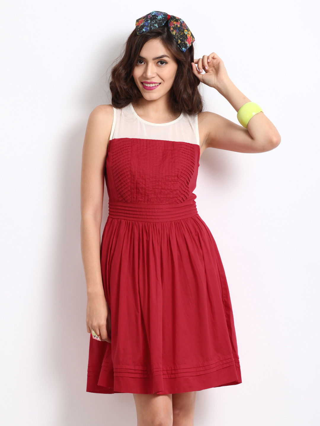 Buy DressBerry Red Flare Berry Dress - Dresses for Women 133751 | Myntra