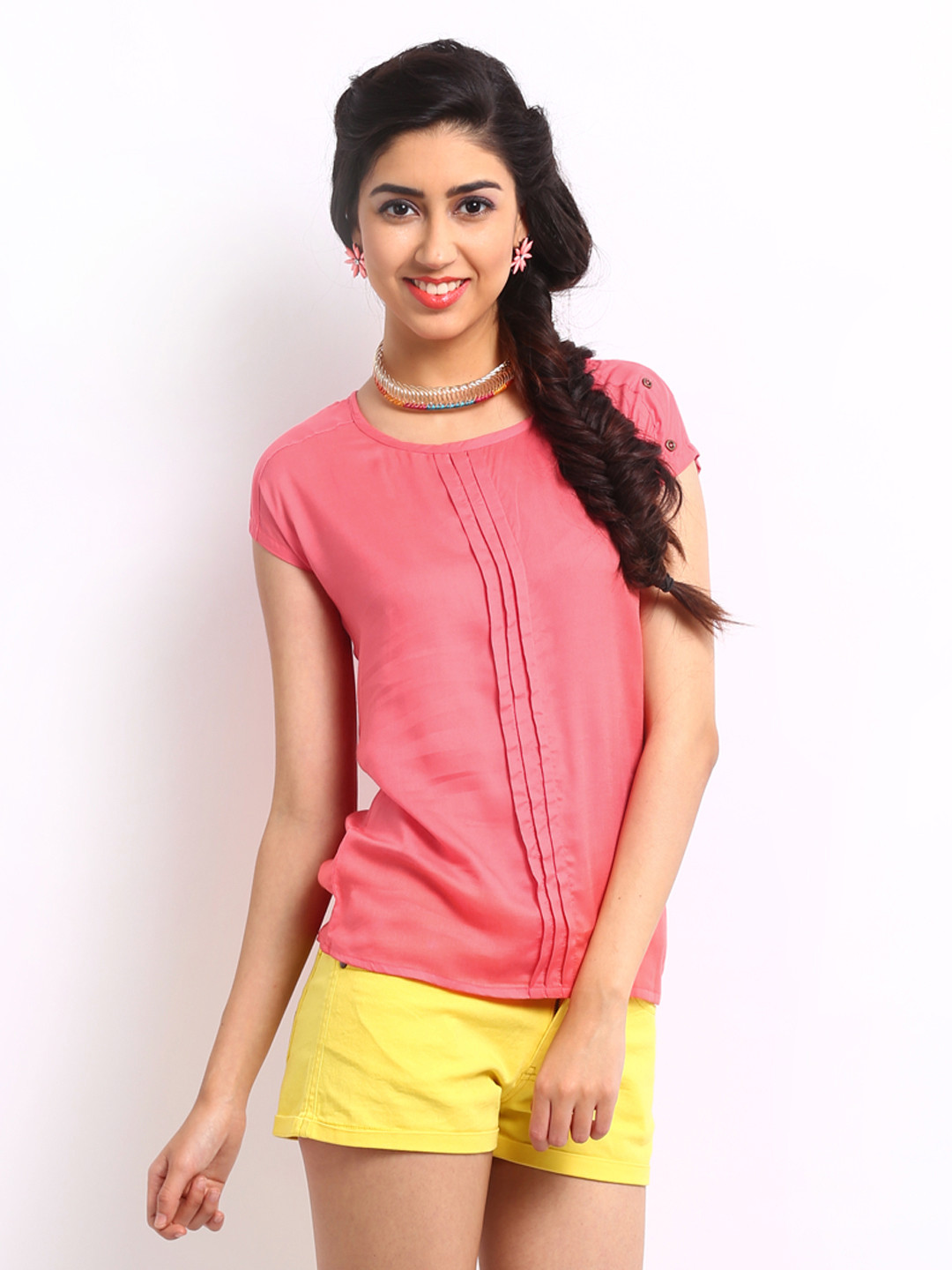 Buy DressBerry Women Coral Pink Top - Tops for Women 220568 | Myntra