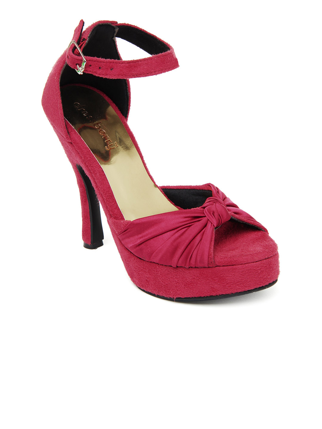 Buy DressBerry Women Red Peep Toes - Heels for Women 264622 | Myntra