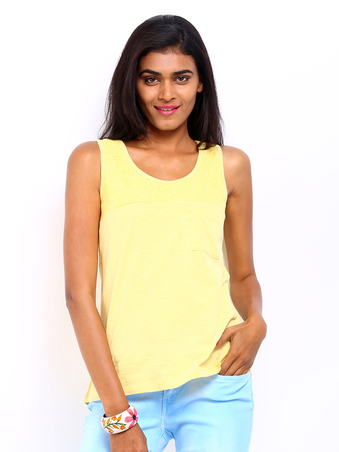 Buy DressBerry Women Yellow Top - Tops for Women 234775 | Myntra