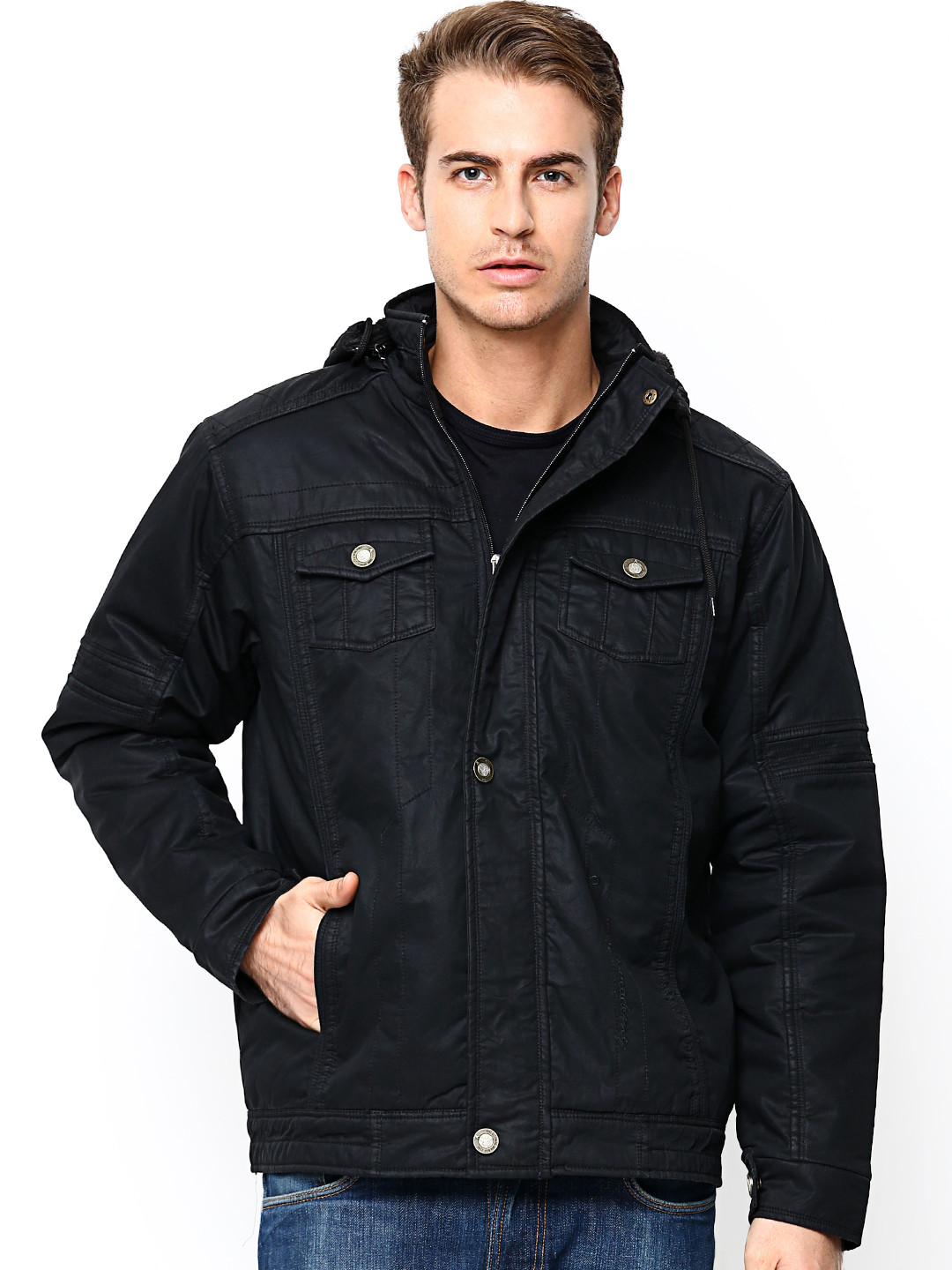 Buy Duke Men Black Jacket - Jackets for Men 577997 | Myntra