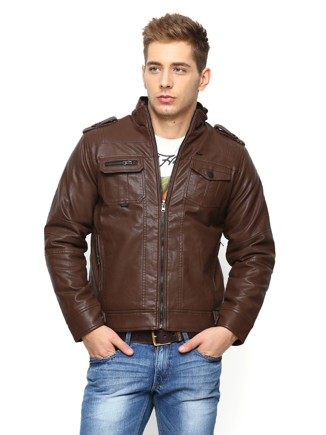 Buy Duke Men Brown Jacket - Jackets for Men 544095 | Myntra