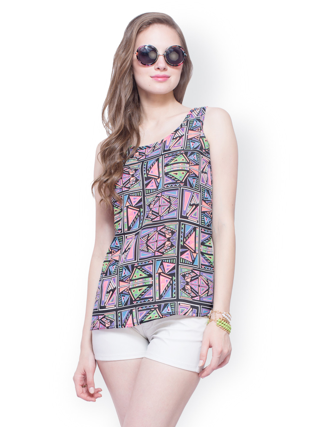 Buy FabAlley Women Multi Coloured Printed Top - Tops for Women 370152 ...