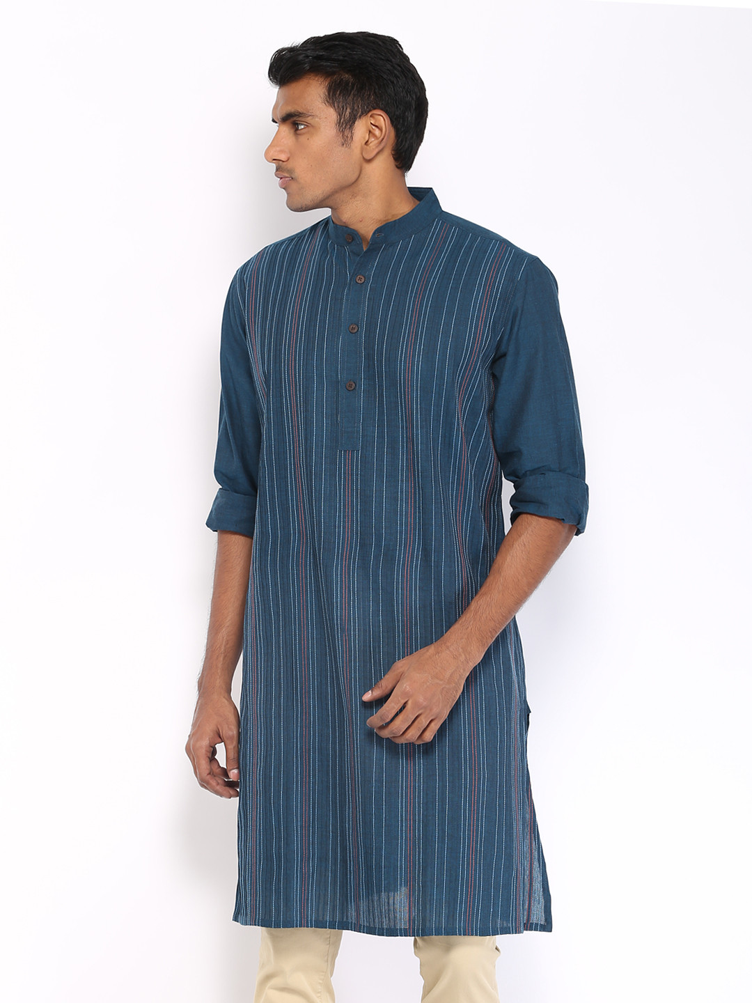 Buy Fabindia Men Blue Kurta - Kurtas for Men 321304 | Myntra