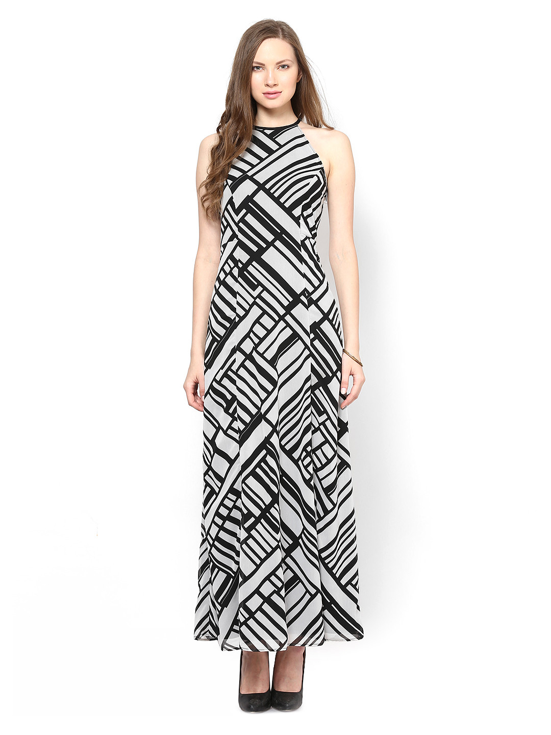 Buy Femella Black Printed Maxi Dress - Dresses for Women 365836 | Myntra