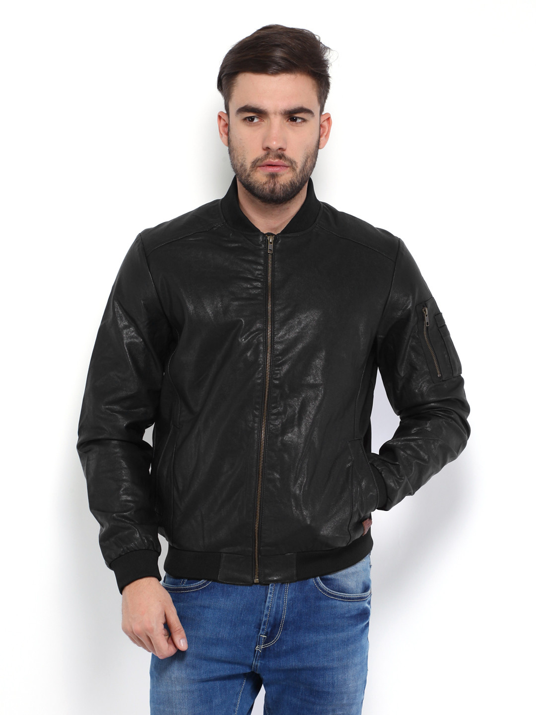 Buy Flying Machine Men Black Jacket - Jackets for Men 529927 | Myntra