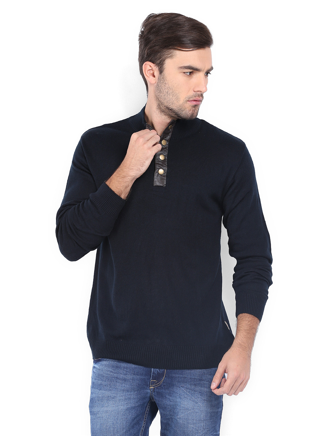 Buy Flying Machine Men Navy Sweater - Sweaters for Men 447127 | Myntra