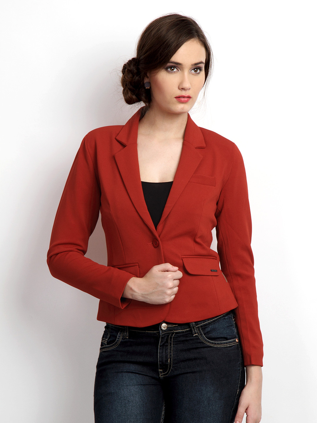 Buy Flying Machine Women Red Blazer - Blazers for Women 209106 | Myntra