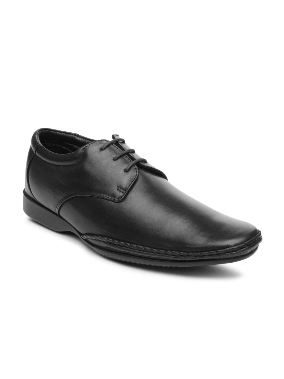 Buy Franco Leone Men Black Leather Semiformal Shoes - Formal Shoes for ...