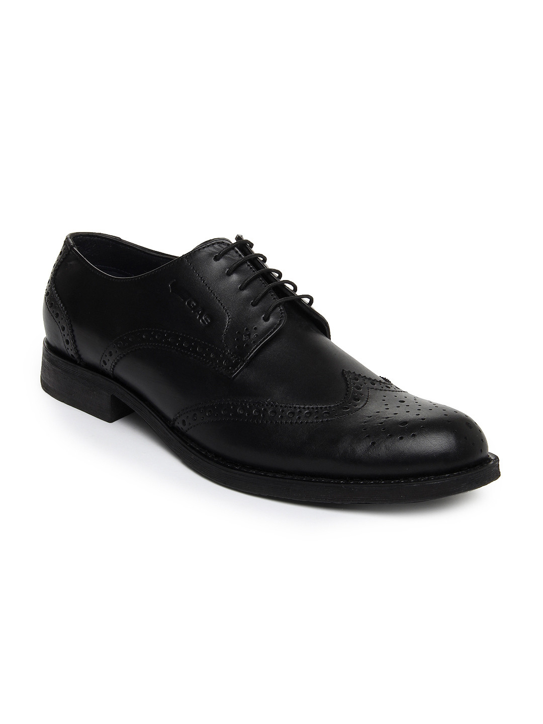 Buy GAS Men Black Brogan Leather Formal Shoes - Formal Shoes for Men ...