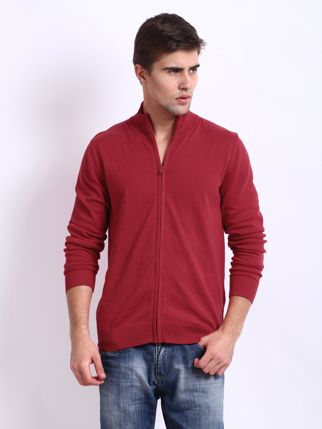 Buy Giordano Men Red Cardigan - Sweaters for Men 197776 | Myntra